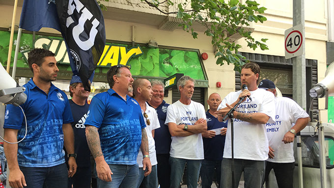 MV Portland: Rallies Support Sacked Crew MV Portland: Rallies Support Sacked Crew